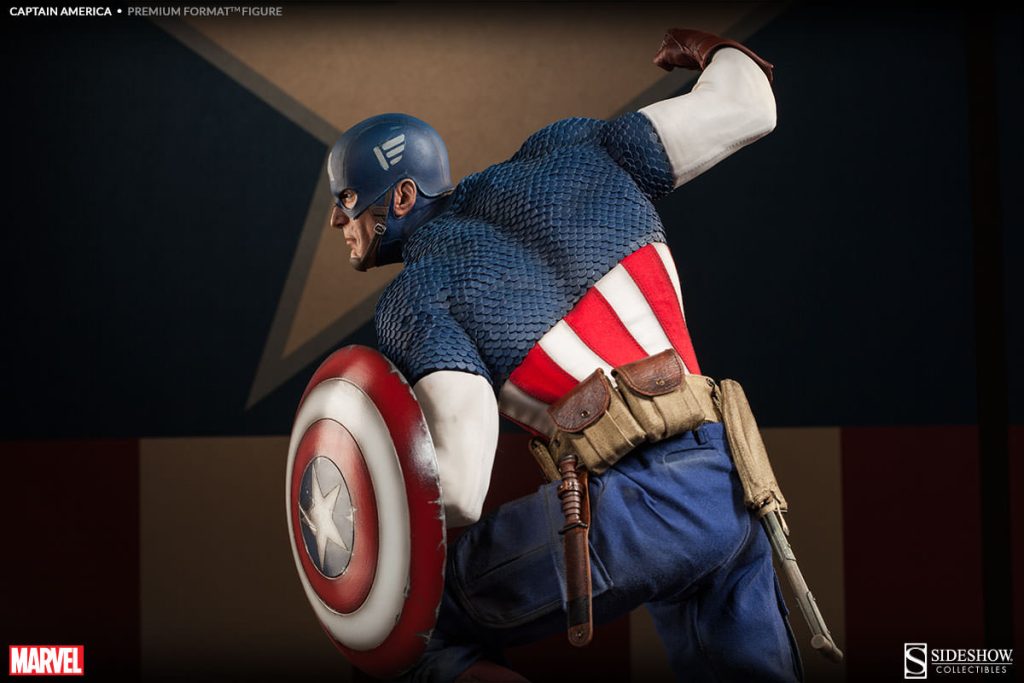 SIDESHOW – Captain America “Allied Charge” Premium Format 1/4 Scale ...